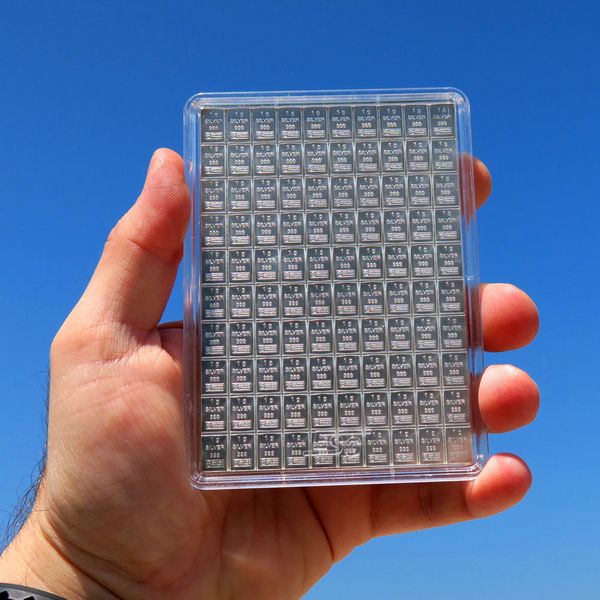 100 x 1g Silber CombiBar Good Delivery Valcambi | ESG CombiBar.de
