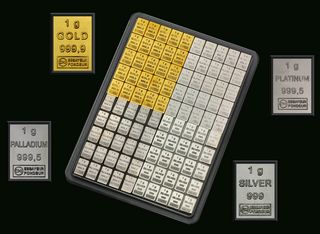 CombiBars in den Edelmetallen Gold und Silber in 50g und 100g | ESG ...